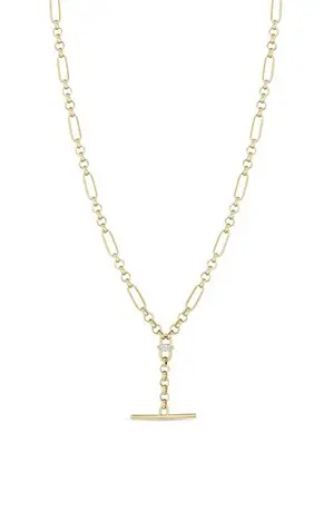 Zoe Chicco 14k Gold Diamond Y-necklace - 14k Yellow Gold