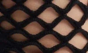 STEMS Netted Crew Socks - Black