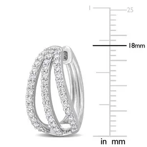 JULIANNA B. Moissanite Hoop Earrings