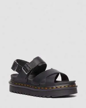 Dr. Martens Voss Ii Athena Leather Strap Sandals - Black