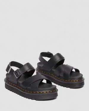 Dr. Martens Voss Ii Athena Leather Strap Sandals - Black