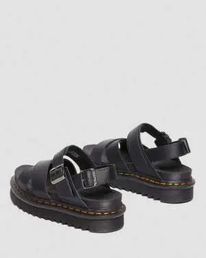 Dr. Martens Voss Ii Athena Leather Strap Sandals - Black
