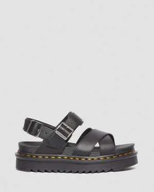 Dr. Martens Voss Ii Athena Leather Strap Sandals - Black