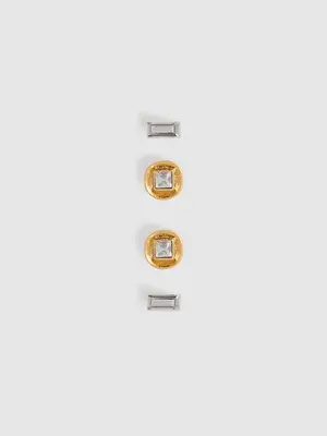 REISS Mimi Micro Curve Stud Earrings 2 Pack