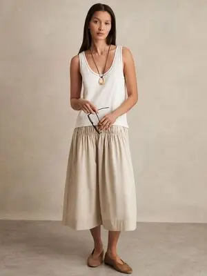 REISS Wren Layered Sleeveless Midi Dress