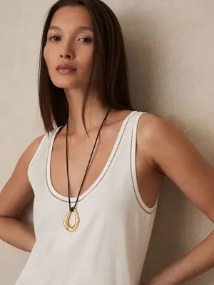 REISS Wren Layered Sleeveless Midi Dress