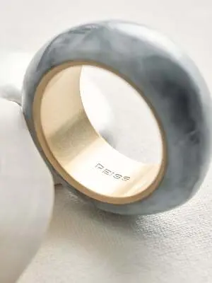 REISS Ciara Curve Marble Bangle