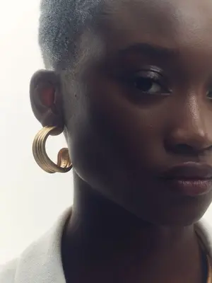 REISS Flavia Fluid Hoop Earrings