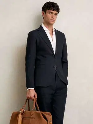 REISS Db Kin Db Linen Double-breasted Suit Slim-fit Blazer