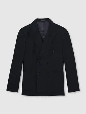 REISS Db Kin Db Linen Double-breasted Suit Slim-fit Blazer