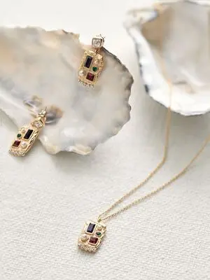 REISS Skylar Crystal Pendant Necklace
