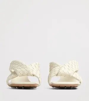 Bottega Veneta Leather Riva Mules - Red