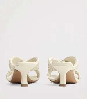 Bottega Veneta Leather Riva Mules - Red