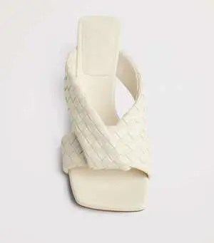 Bottega Veneta Leather Riva Mules - Red