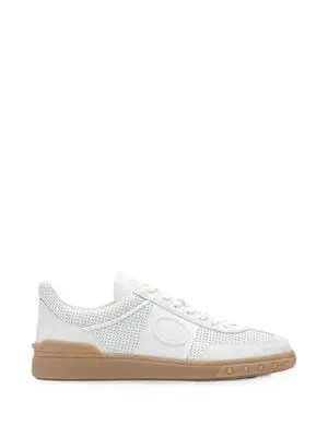Valentino Garavani Upvillage Low-top Sneakers In Perforated Nappa Leather - White