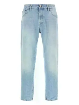 PT TORINO Stonewashed Straight Leg Jeans - Blue