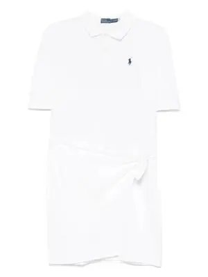 Polo Ralph Lauren Draped-panel Mini Dress - White