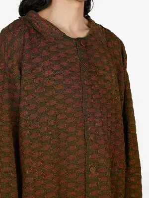 ISA BOULDER Patterned Cardigan - Brown
