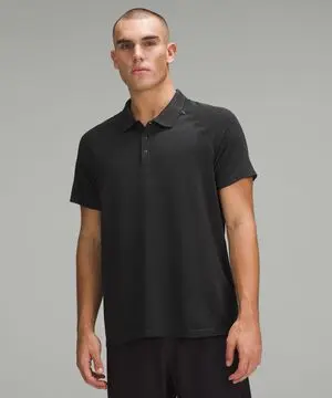 Lululemon Metal Vent Tech Polo Shirt - Graphite Grey/black