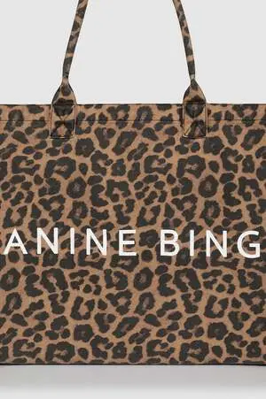 ANINE BING Leo Canvas Tote - Black
