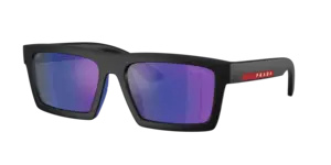 Prada Prada Linea Rossa Sunglasses Dark Blue Mirror Violet