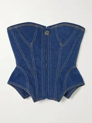 VIVIENNE WESTWOOD Embellished Denim 'cobrax' Corset - Blue