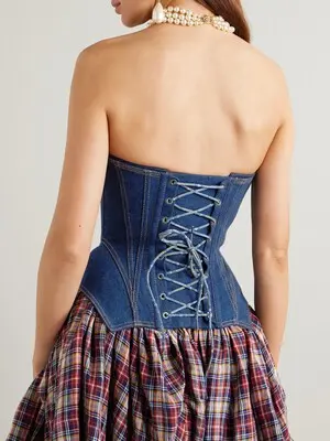 VIVIENNE WESTWOOD Embellished Denim 'cobrax' Corset