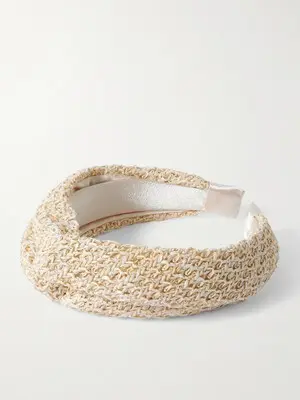 Eugenia Kim Trish Knotted Metallic Headband - Neutrals