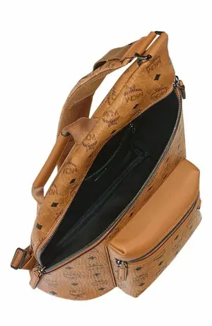 Mcm Visetos Aren Sling - Cognac