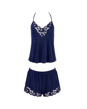 ADORE ME Jacky Pajama Cami & Shorts Set - Open Blue