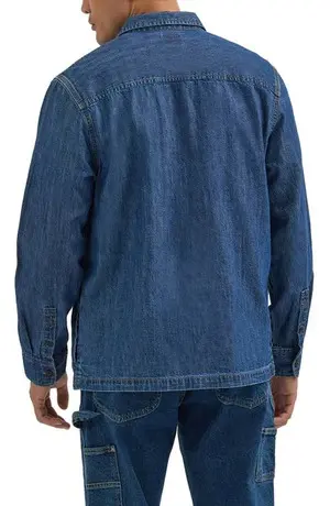 LEEM Denim Overshirt - Mid Wash