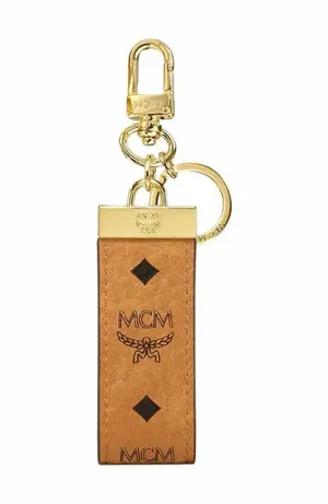 Mcm Visetos Original Key Ring - Cognac