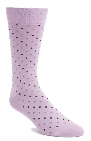 Pantherella Needham Dot Pattern Dress Socks Lilac