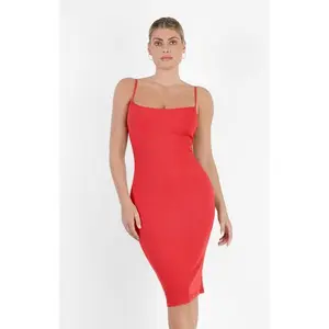 POPILUSH Shapewear Modal Bodycon Dress - Watermelon