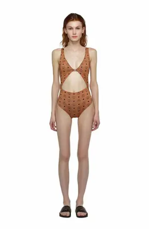 Mcm Monogram Print Swimsuit