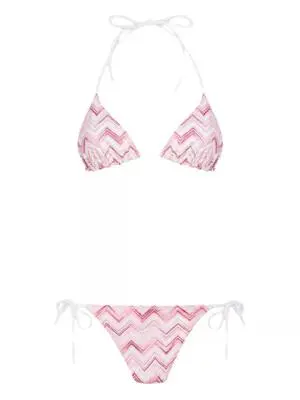 Missoni Zigzag-pattern Bikini - White