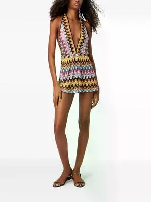 Missoni Zigzag-pattern Playsuit - Black