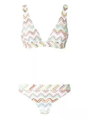 Missoni Zigzag-pattern Bikini - White