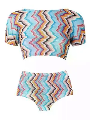Missoni Zigzag-pattern Bikini - Blue