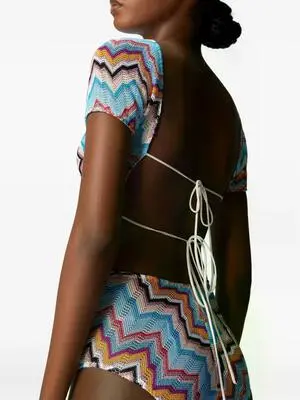 Missoni Zigzag-pattern Bikini - Blue