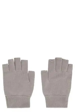 Rick Owens Knitted Fingerless Gloves Grey