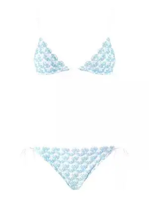 Missoni Knitted Triangle Bikini - Blue
