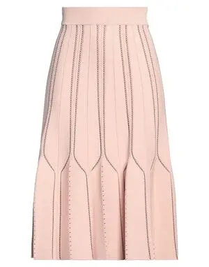 Elisabetta Franchi Midi Flared Skirt - Blush