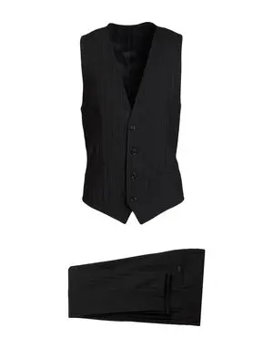 Dolce & Gabbana Suit Charcoal Size Virgin Wool, Elastane - Black