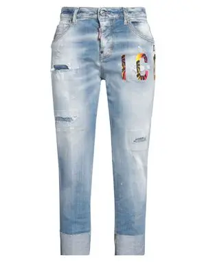 Dsquared2 Icon Cotton-blend Jeans With Leather Trim