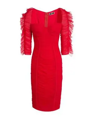 Elisabetta Franchi Midi Bodycon Dress - Red