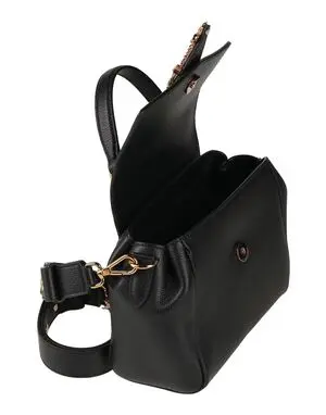 Versace Handbag In Calfskin Leather - Black