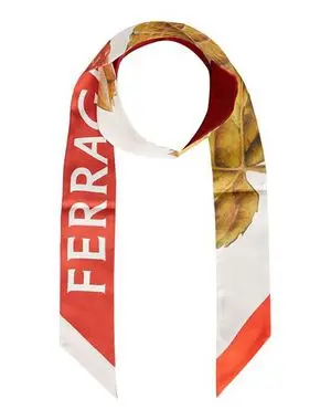 FERRAGAMO Scarf Rust Silk - Red