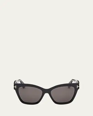 TOM FORD Elvira Cat Eye Sunglasses - Sblk/smk