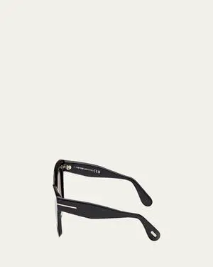 TOM FORD Elvira Cat Eye Sunglasses - Sblk/smk